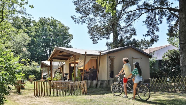 Ecolodge 5 Pers Avec Salle De Bain Dans Camping 4* - Brem-sur-Mer