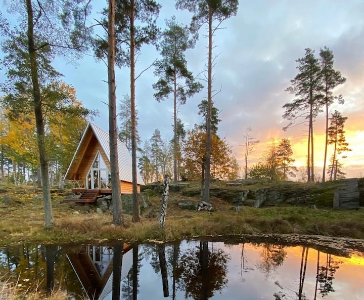 Unique A-frame House, All Inclusive Close To Water - Mellerud