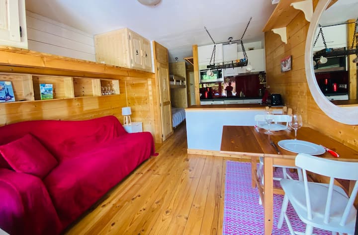 Studio -Terrasse Place Parking Privée Sécurisée - Samoëns