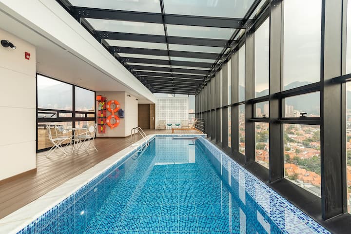 Increible Apt 1br Vista, Plscina Cerca Zona G Y T - Bogotá