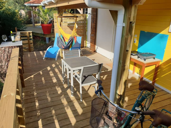 Chalet Aigrette 15.10 C La Jenny Village Naturiste - Plage Le Porge Océan