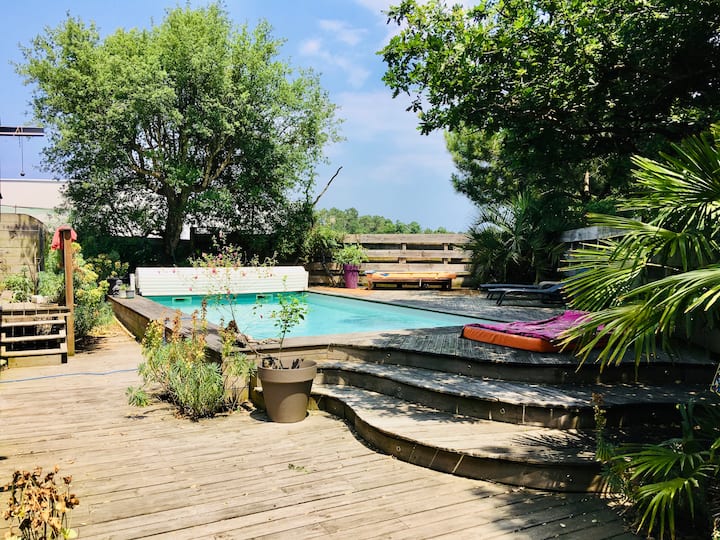 Chaleureuse Villa Piscine Plage Forêt - Labenne