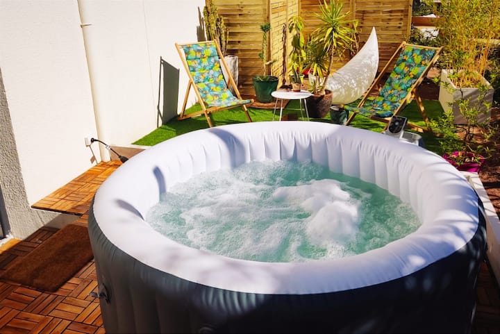 Superbe Appartement Avec Jacuzzi Avec Jardin Privé - Bron