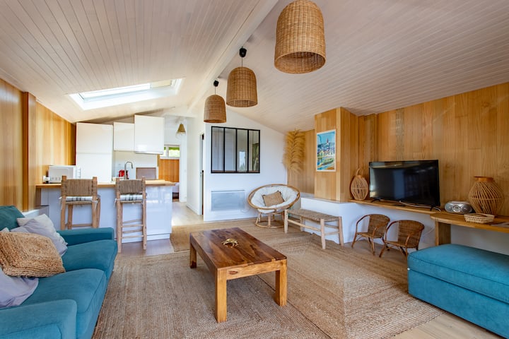 Villa Des Sables: Cosy Vue Bassin Avec Balcon - Cap Ferret