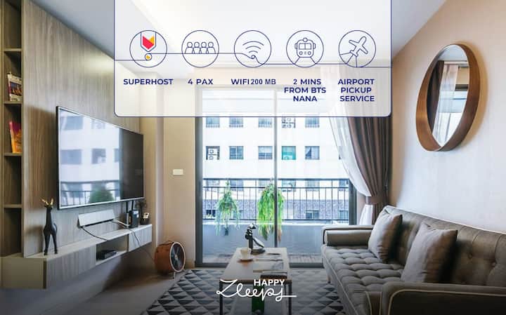 Hpzp_28-3mins To Nana Bts,roof Pool. Wifi 500mbs, - Bangkok