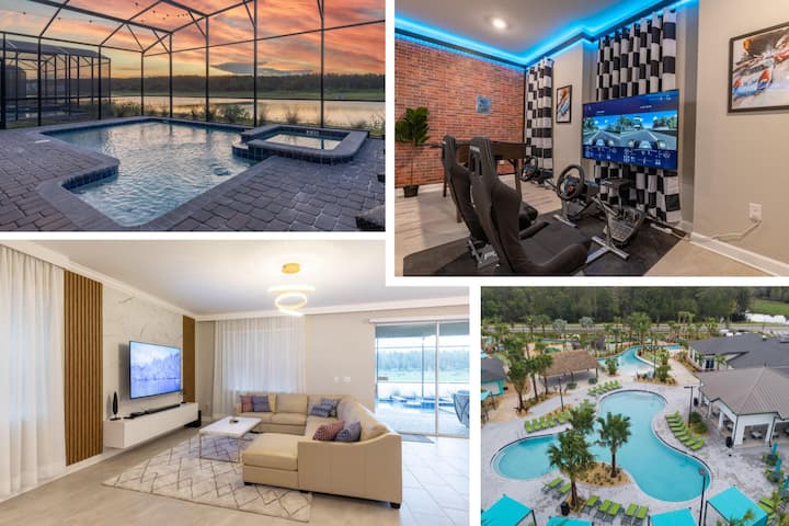 Luxury Lakeview 🏠 Game Room🕹theater🍿free Waterpark - 키씸미