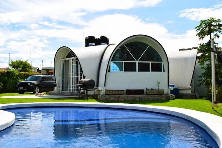 Casa Ecológica Con Alberca Y Jardín En Yautepec - Yautepec de Zaragoza