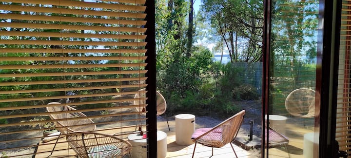 La Maison Bleue De Longarisse - 1ere Ligne De Lac - Lacanau