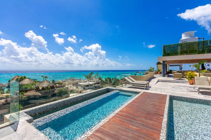 Fabuloso Singular 212/2rec/5pax/roof Vista Al Mar - Playa del Carmen