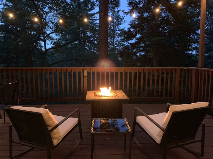 The Oak & Ember Cabin | Fireplace • Screening Room - Lake Arrowhead, CA