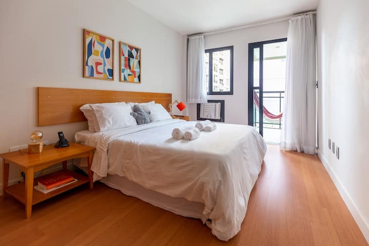 Curtaipanema: Flat 3 Min Beach, Balcony, Pool - Brazilië