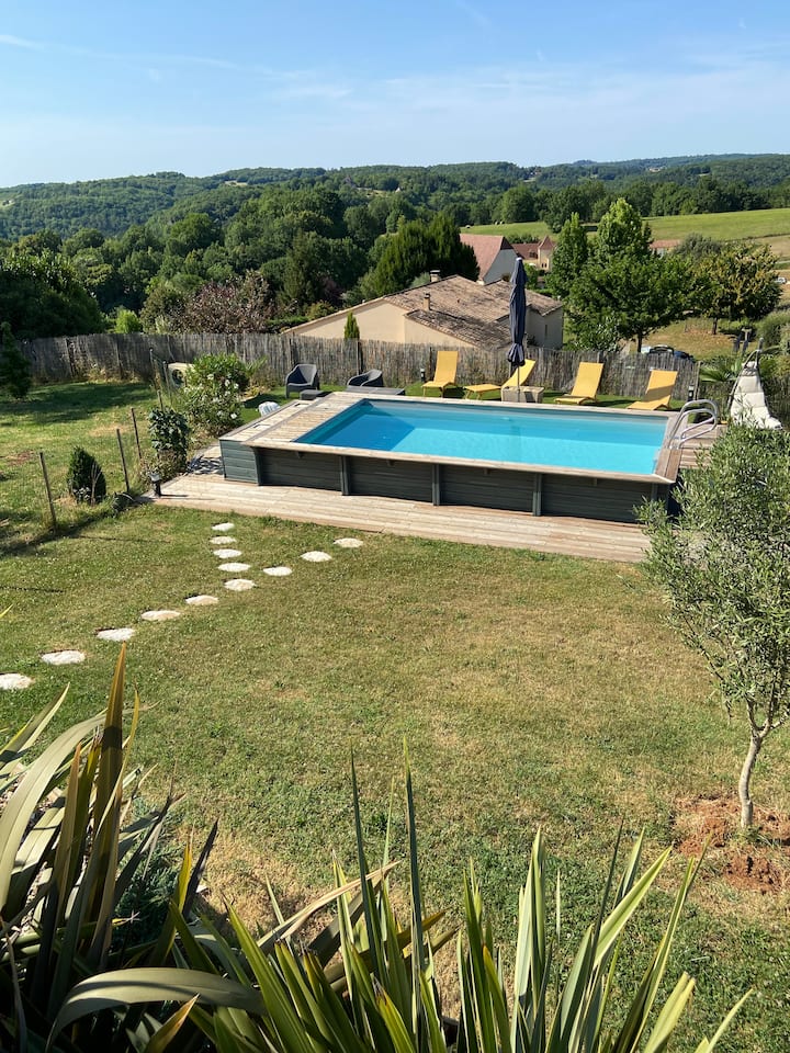 Maison Avec Piscine Vue Sur Saint Cyprien - Périgord