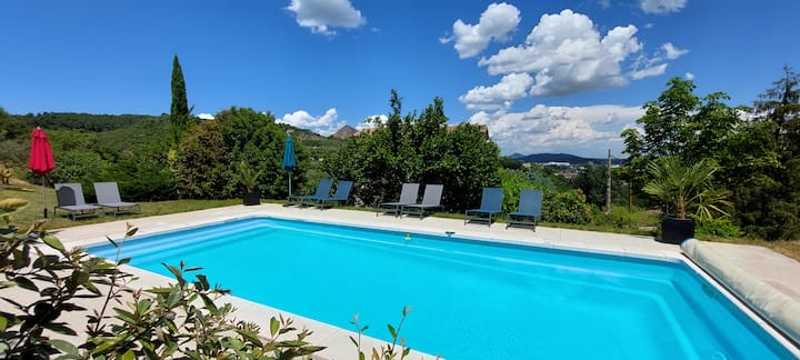 Piscine Mas Cévenol Jardin Calme Nature 4 Pers Sud - Alès