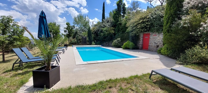 Gite 3* Dans Ancien Mas -Piscine-jardin-b - Alès