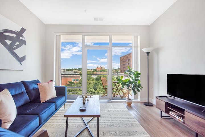 Lavish 1 Bed Apt + Rooftop & Gym Downtown Stamford - Stamford, CT