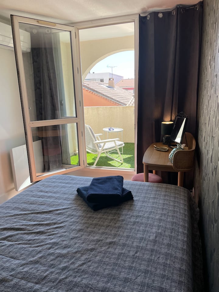 Centre-gare St Roch : Chambre Cosy Avec Terrasse - Montpellier