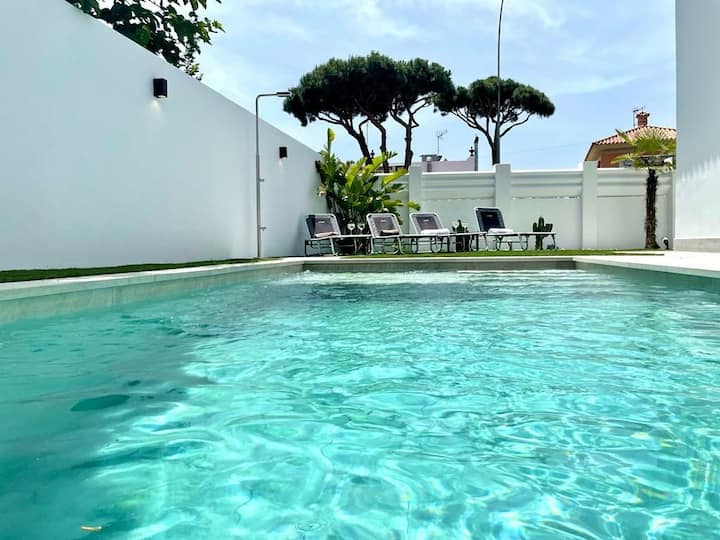 Villa Pimienta,chalet De Lujo Junto Al Mar. - Chiclana de la Frontera