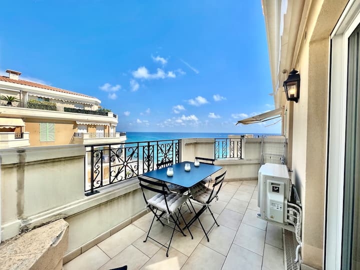 Menton, Vue Mer Centre, Spacieux, Climatisation - Menton