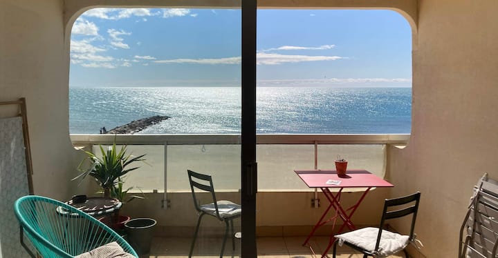 Carnon-plage Studio Cabine 1ere Ligne Vue Mer - Mauguio