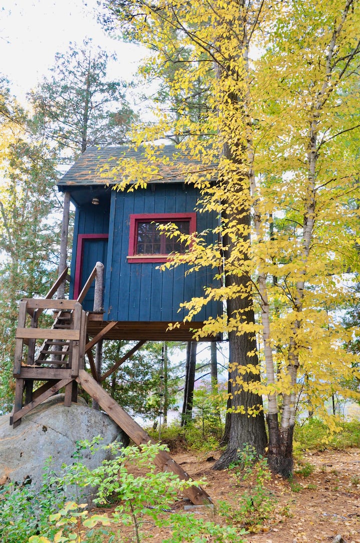 Stay In Your Own Treehouse - On An Island! - Saranac Lake, NY