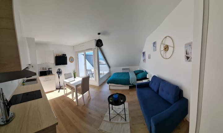 Studio Centre Ville Avec Terrasse Et Parking Prive - Lac du Bourget