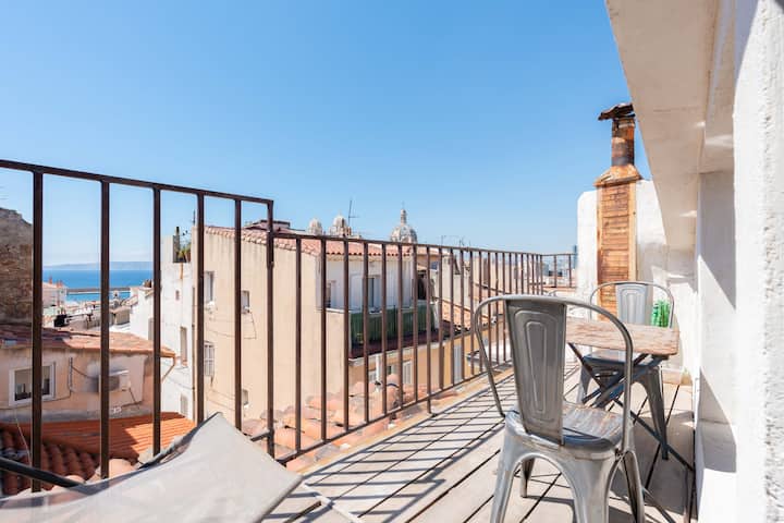 T2 - Vue Mer & Terrasse - Panier - Marseille