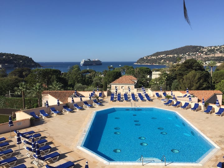 Studio Vue Mer Avec Piscine (150m De La Mer) - Plage de Saint-Jean-Cap-Ferrat