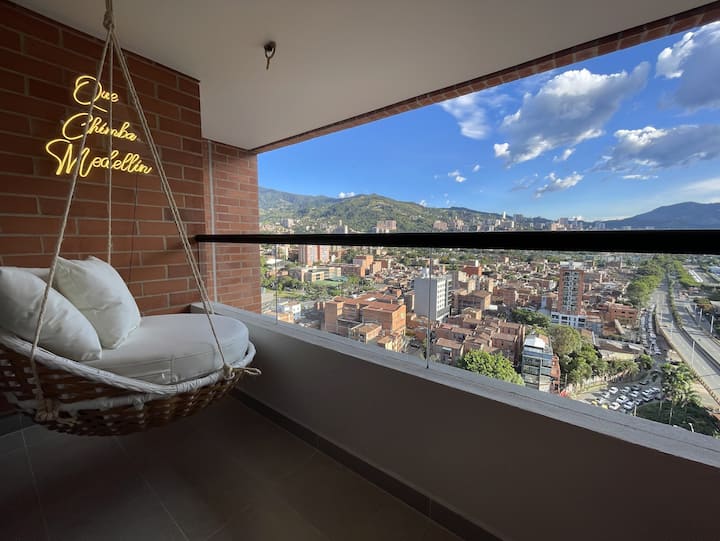 Ac-view-modernapt-brandnew-sleep6-walkablearea-lux - Envigado