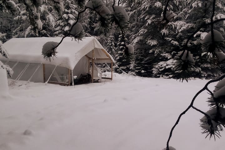 Year-round Glamping Wall Tent On 20 Private Acres - Nevis, MN