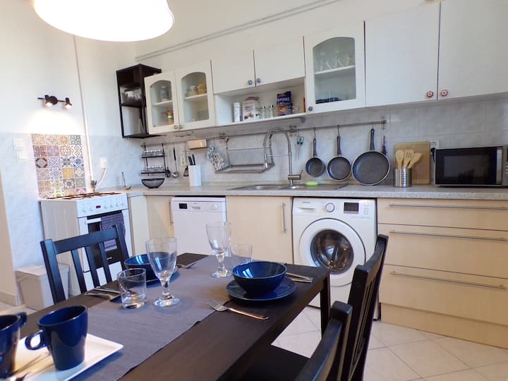 Spacious Apartment By Danube With Garage & Balcony - Budapeszt