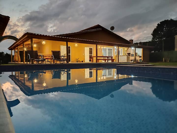 Casa De Campo Em Condominio, Super Agradável! - Ibiúna