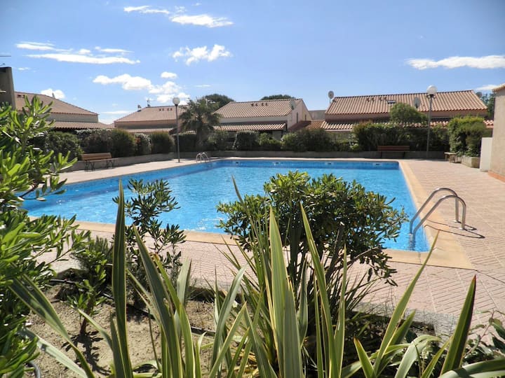 Charmant Pavillon Avec Accès Piscine & Bord De Mer - Gruissan