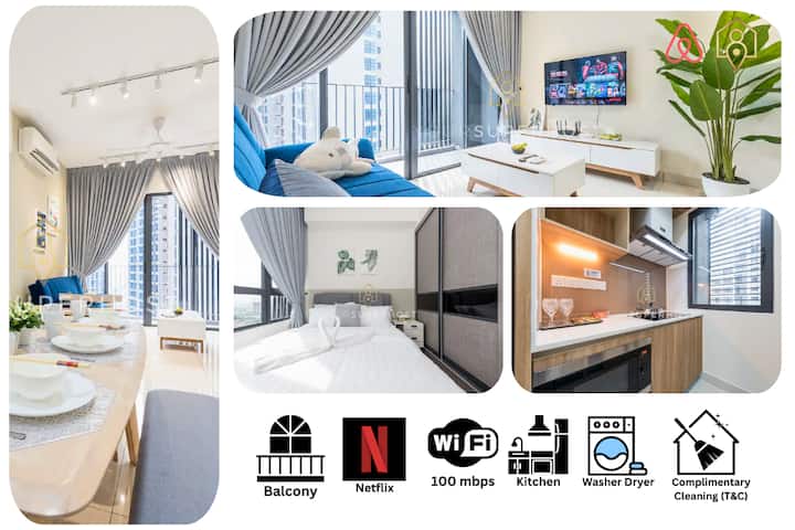 8pax Family Suite 3br【promo -20% Off】nr Midvalley - Kuala Lumpur