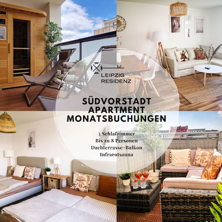 Apt. M. Terrasse U. Sauna Für Langzeit Aufenthalte - Leipzig