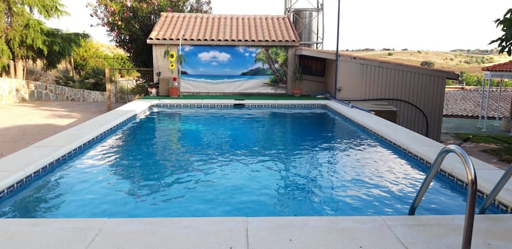 Rural House With,poll,terrace And Barbecue. - El Álamo