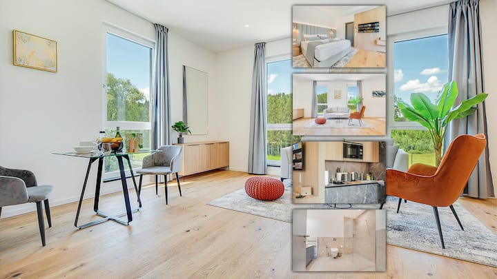 Bright: Design Apartment - Terrace - A/c - Parking - Bad Aibling