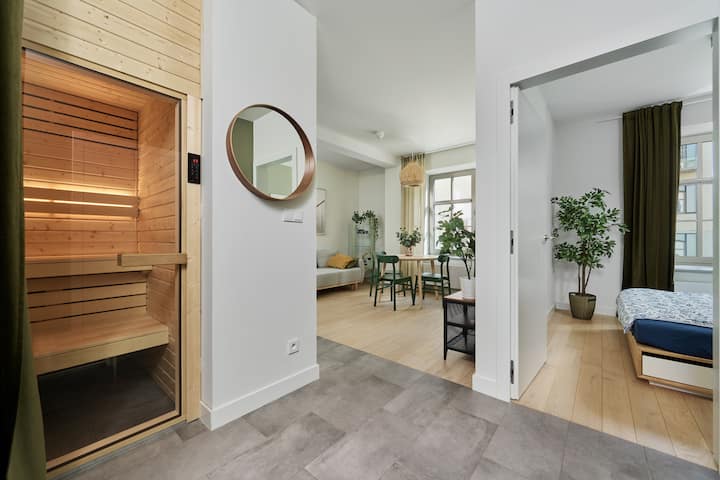 Apartament Z Sauną We Wrocławiu Nad Odrą - ヴロツワフ