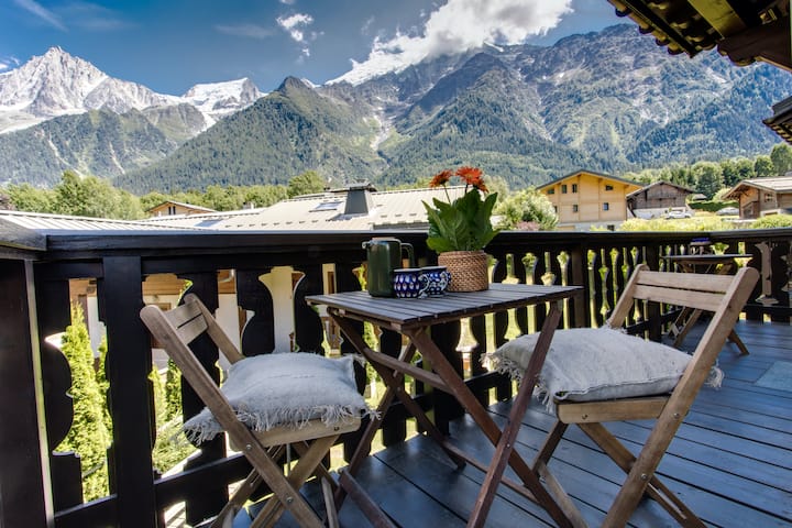 Vue Mt Blanc | Appart 2ch Authentique | Parking - Les Houches