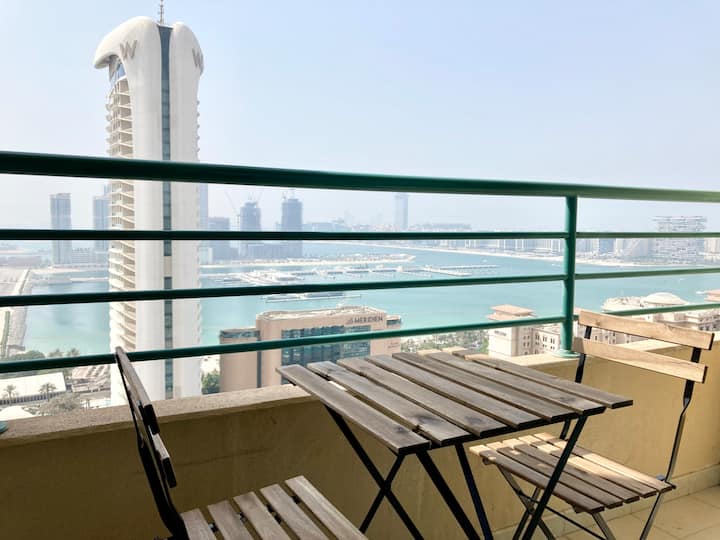 Marina Palm View Apartment Next To Beach & Tram -