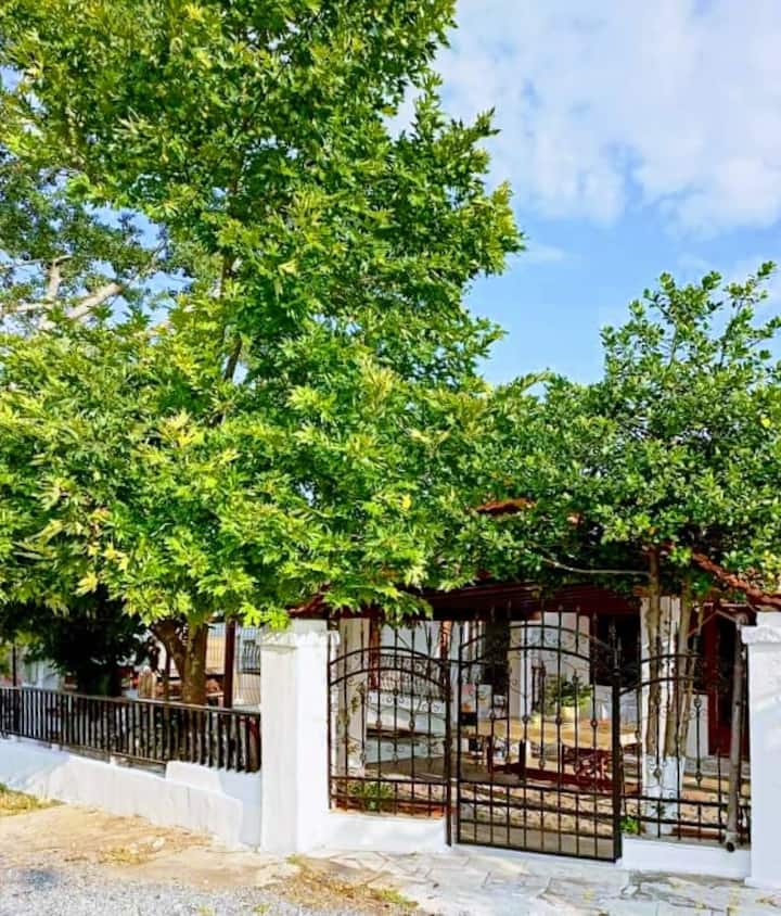 Δροσερό,πλήρες εξοχικό σπίτι με αυλή&μεγάλο κιόσκι - Halkidiki