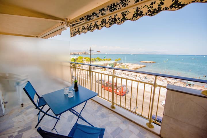 Sea View Studio Parking Pool Salis Beach A/c - Antibes