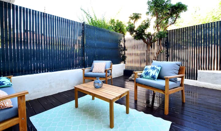 Centre Ville Grand Studio Rdc Grande Terrasse Clim - Fréjus