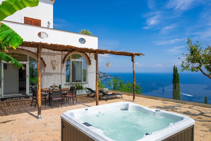 Villa Mimina Con Giardino, Jacuzzi E Vista Mare - Positano