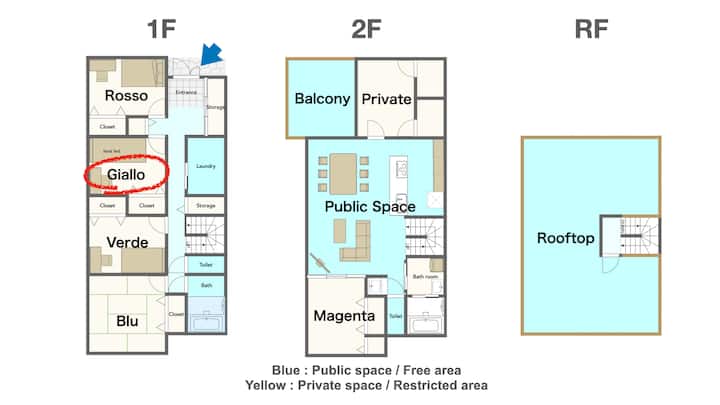 102号室 海の見えるシェアハウスHayamacollectivehouseの一室 - Yokosuka