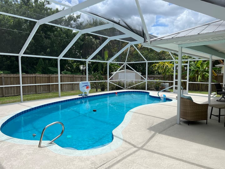 3/2 With Heated Pool - Tranquil Tropical Escape - Sebastian, FL