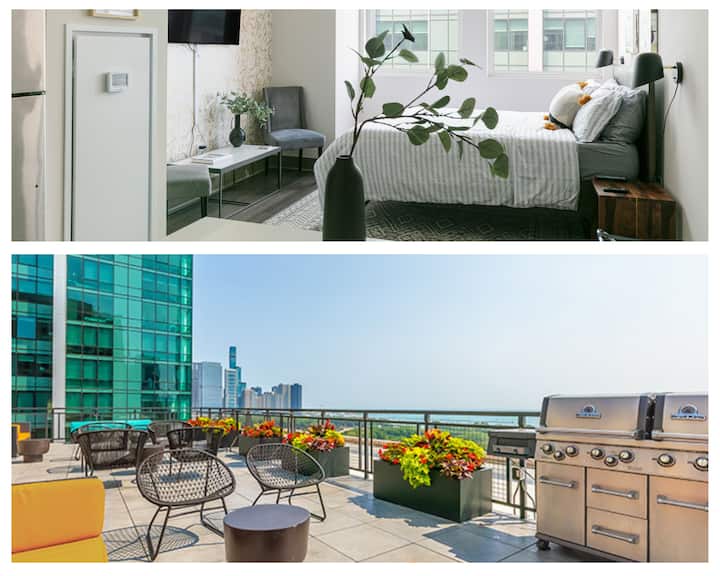 Mich Ave Downtown Penthouse - Rooftop+gym - Chicago, IL