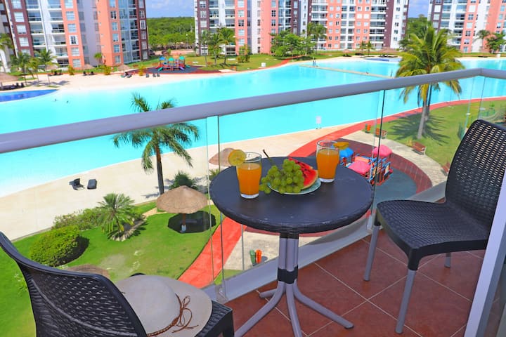 Cómodo Departamento Con Hermosa Vista A La Laguna - Cancún