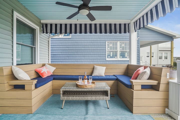 Lakefront Beach House, Amazing Porch & Location - Belmar, NJ
