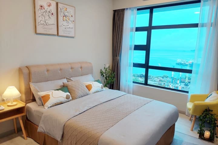 Green Apple Pleasant Stay Jq Sea/pool View海景房/邻近码头 - Kota Kinabalu
