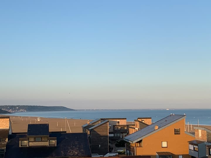 La Vie En Bleu♥studio Cosy Vue Mer 180° Bien Placé - Deauville